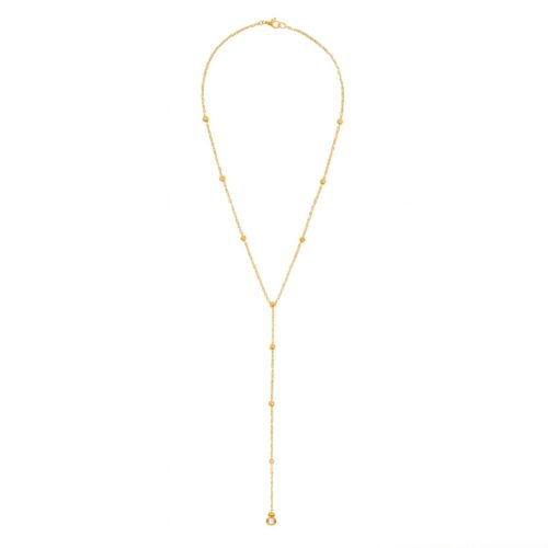 Gold Lariat Necklace | Elegant Handmade Jewelry by Daniela Valera